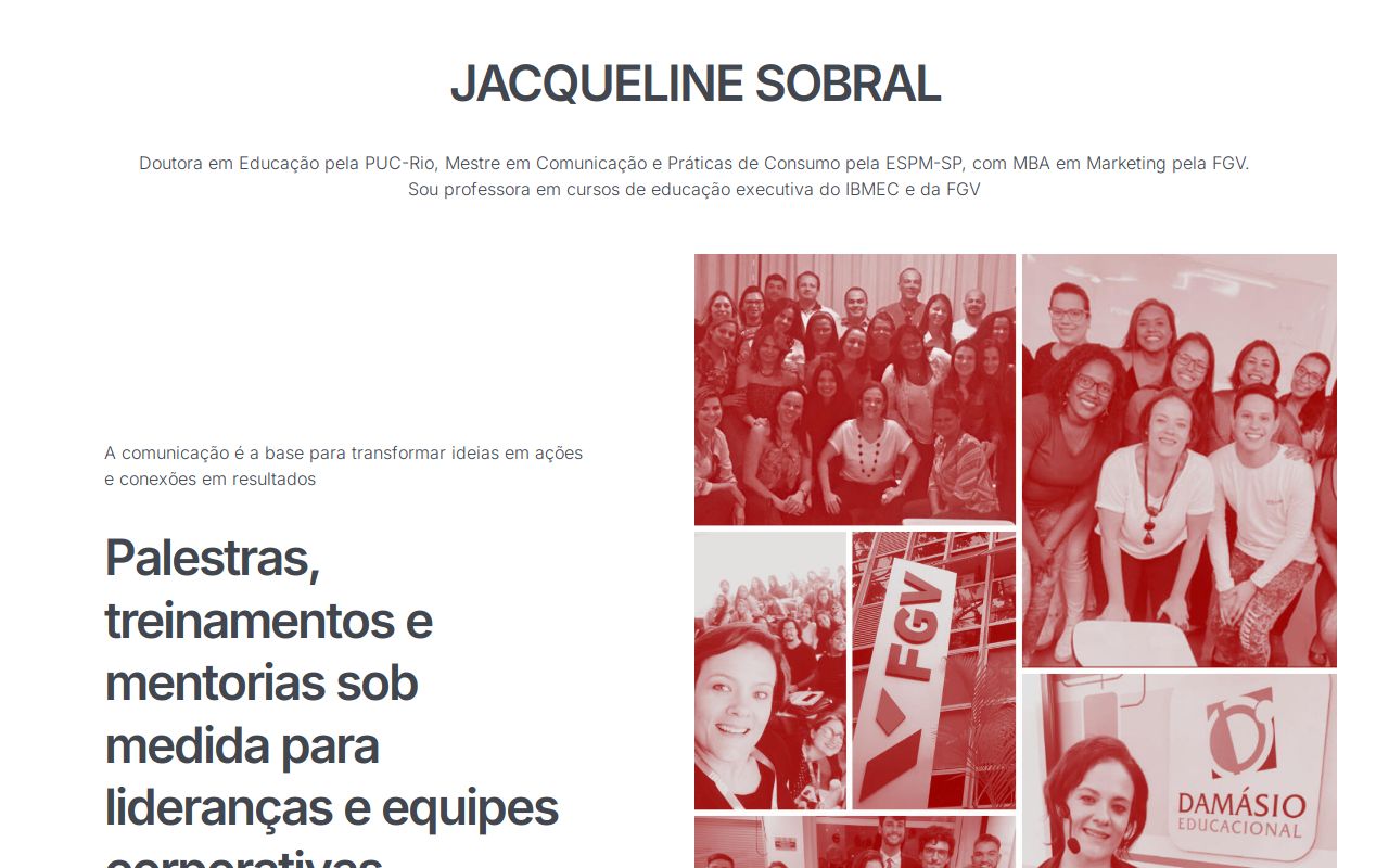 Jacqueline Sobral | Palestras e Mentorias